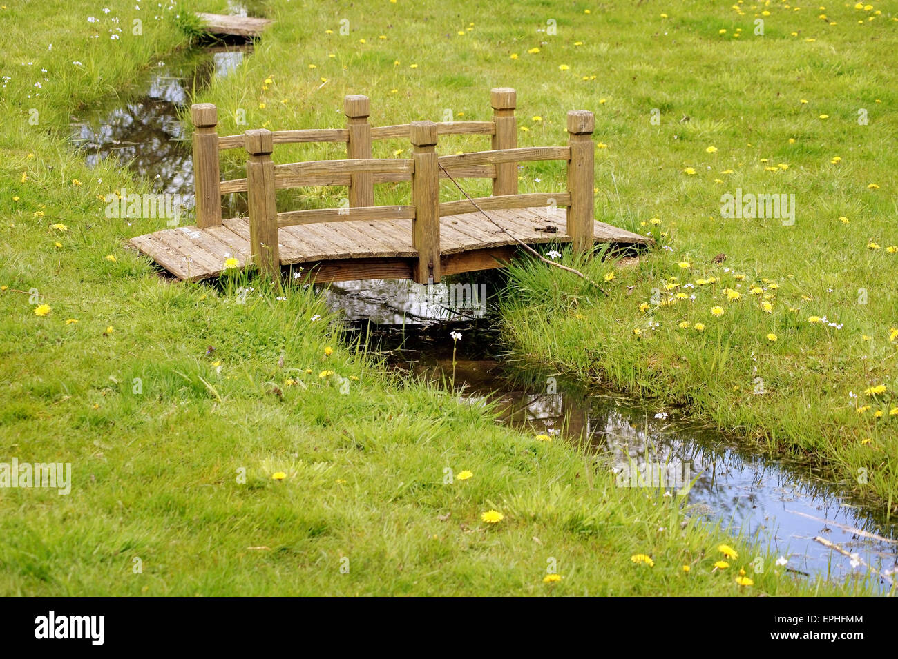 Small wooden bridge Stock Photo - Alamy