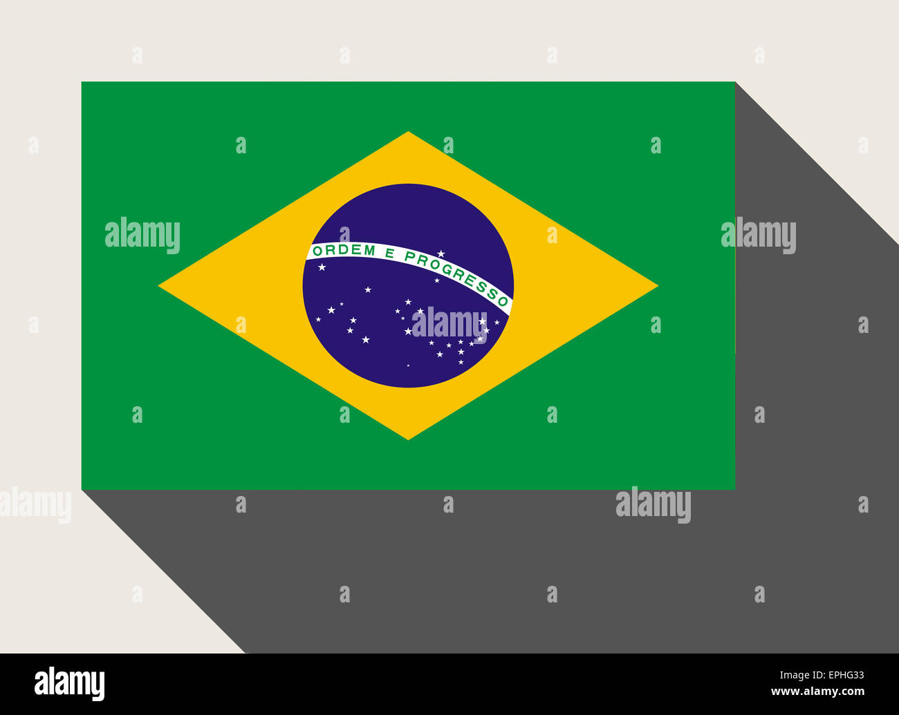 Brazil flag map flat design hi-res stock photography and images - Alamy