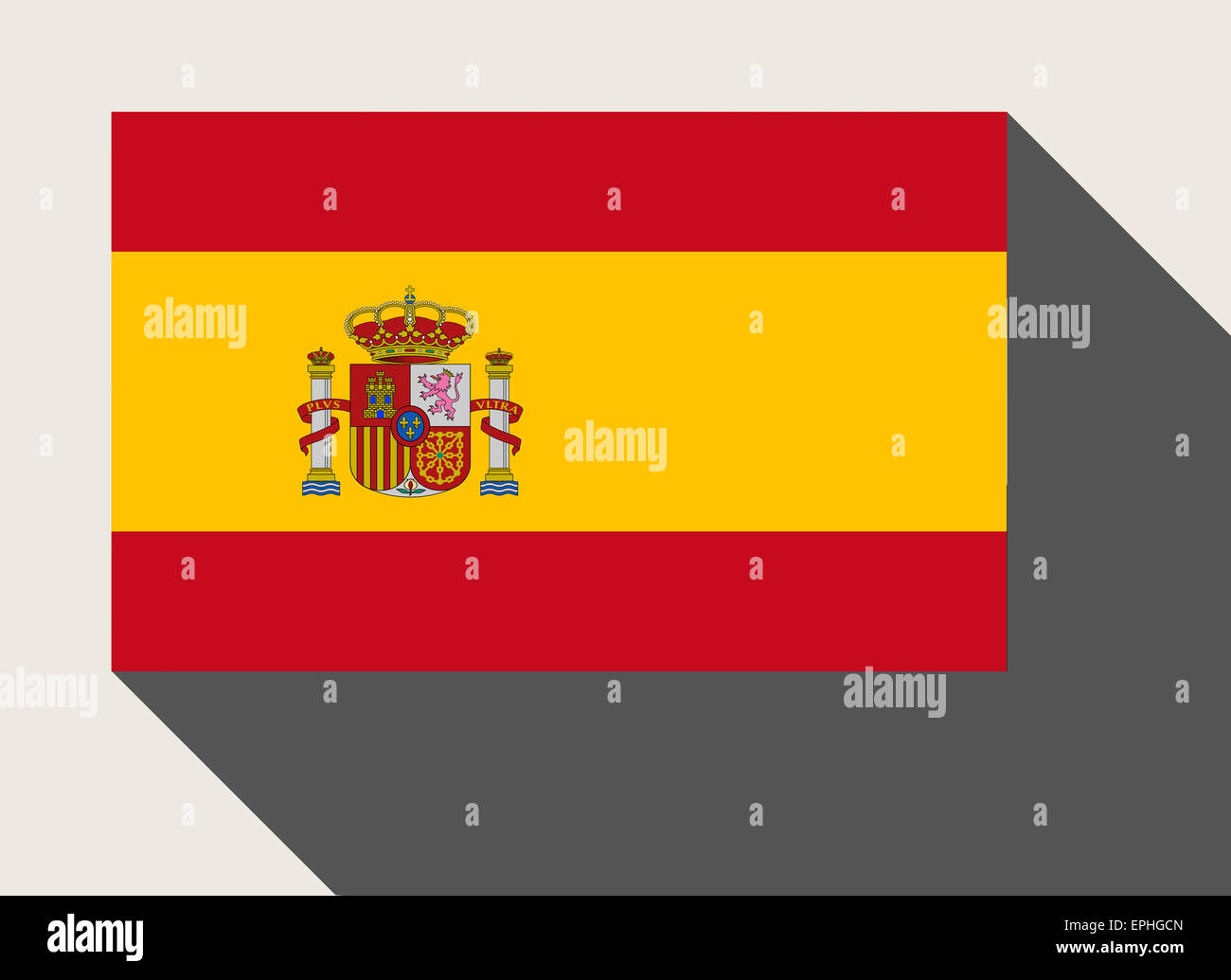Spain flag in flat web design style Stock Photo - Alamy