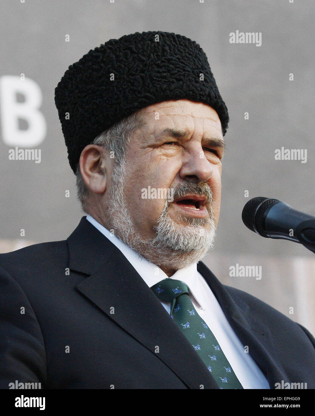 Kiev, Ukraine. 18th May, 2015. Chairman of the Mejlis of the Crimean ...