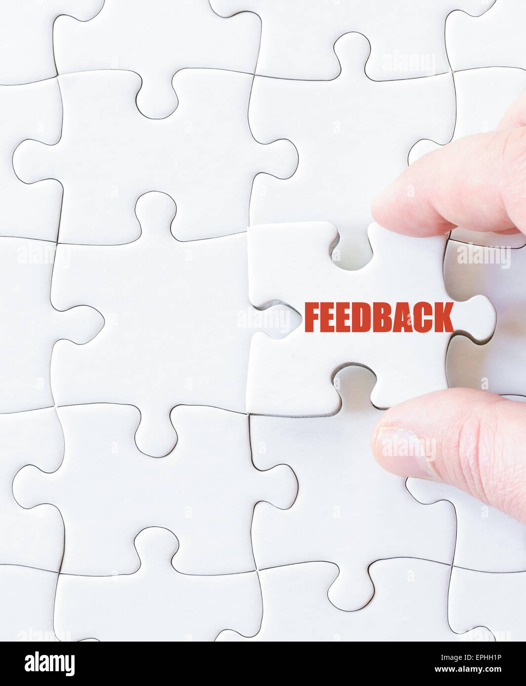 Missing jigsaw puzzle piece with word FEEDBACK. Business concept image ...