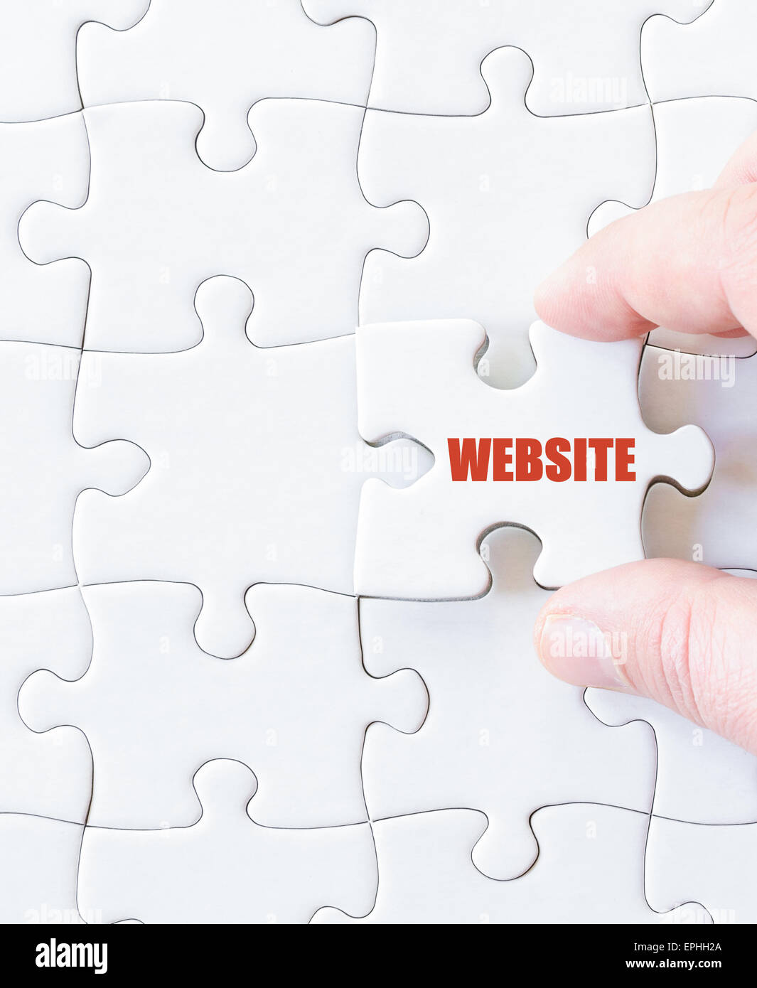 Missing jigsaw puzzle piece with word WEBSITE. Business concept image ...