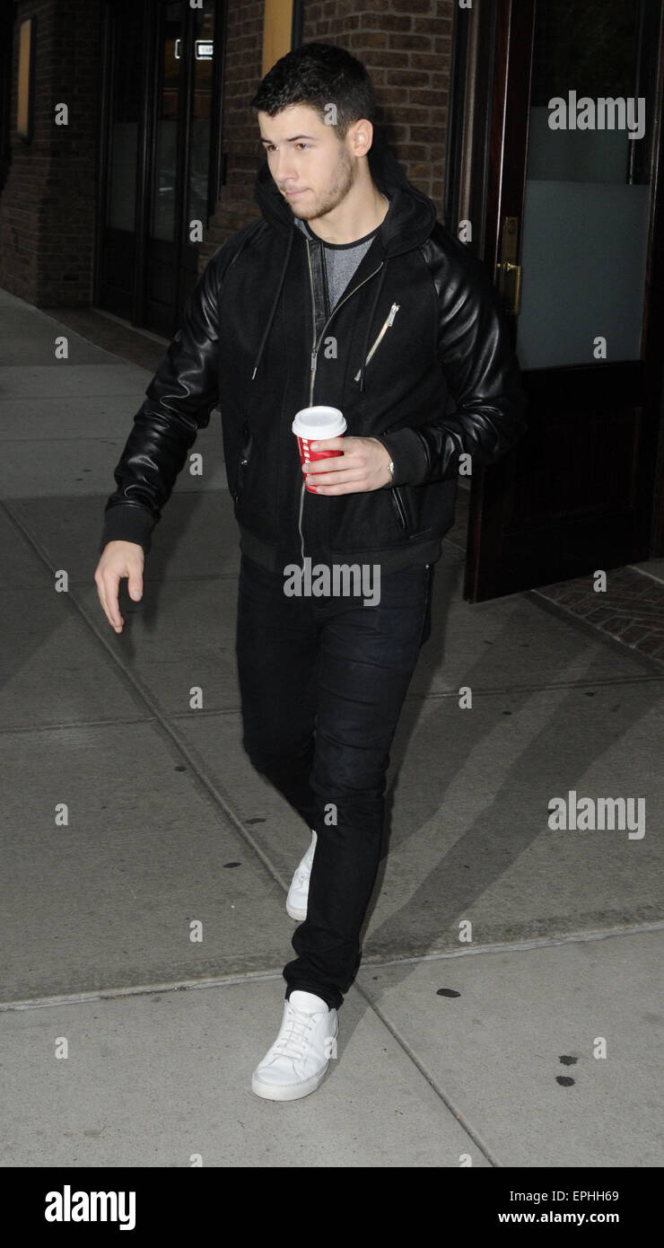 Nick Jonas out and about in TriBeCa Featuring: Nick Jonas Where: New ...