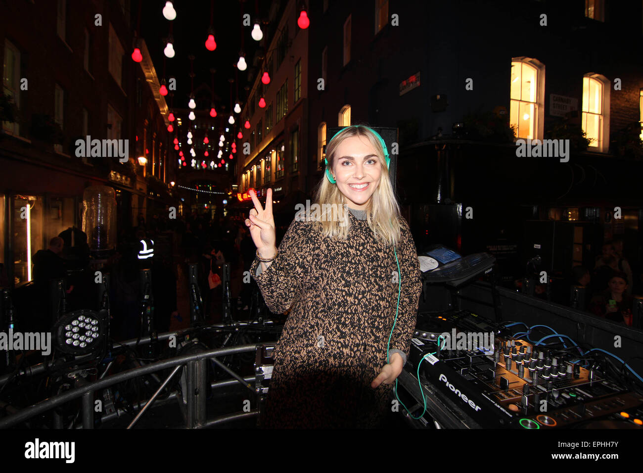 Christmas lights in Central London. Featuring: DJ Becky Tong Where ...