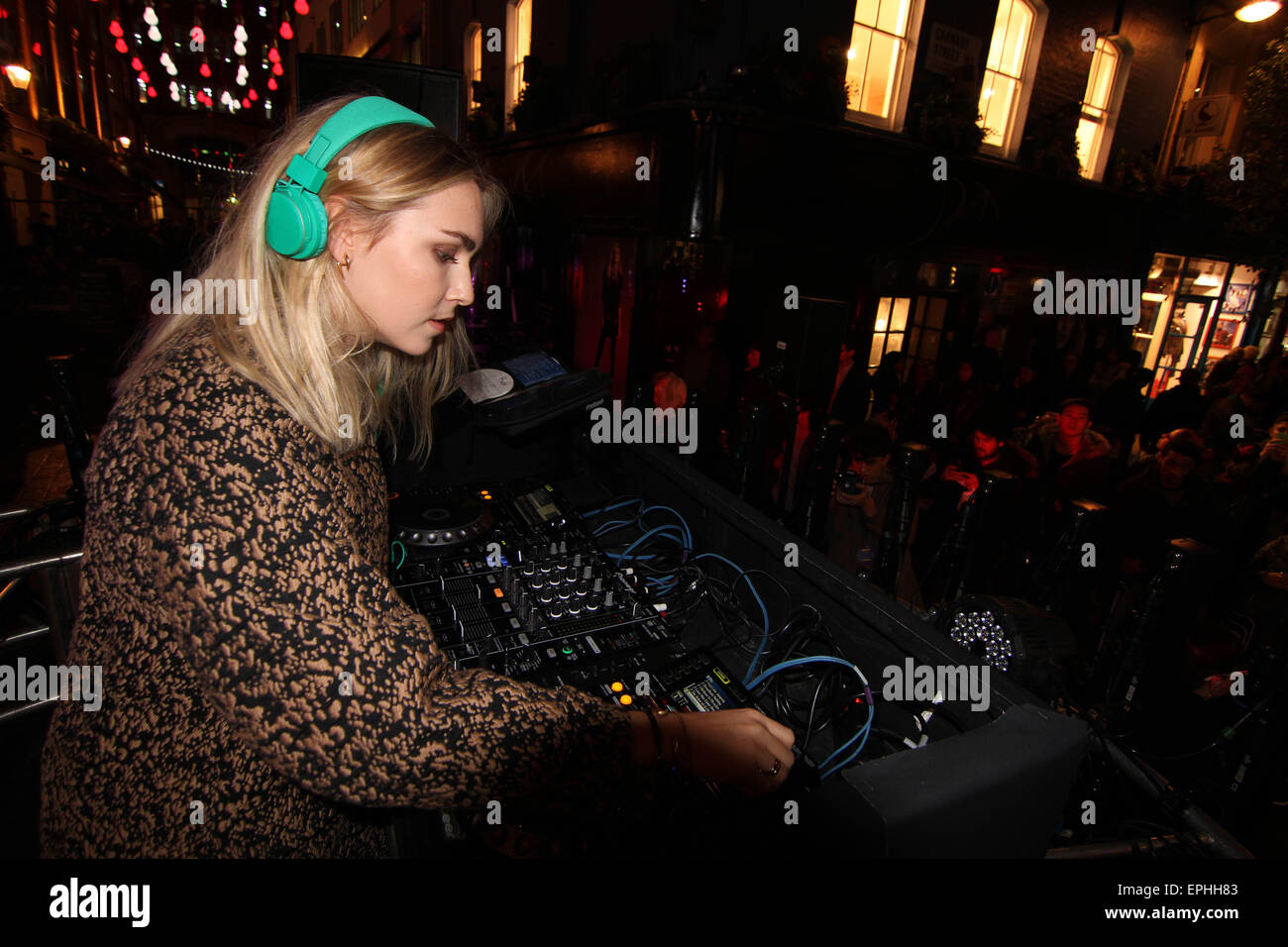 Christmas lights in Central London. Featuring: DJ Becky Tong Where ...