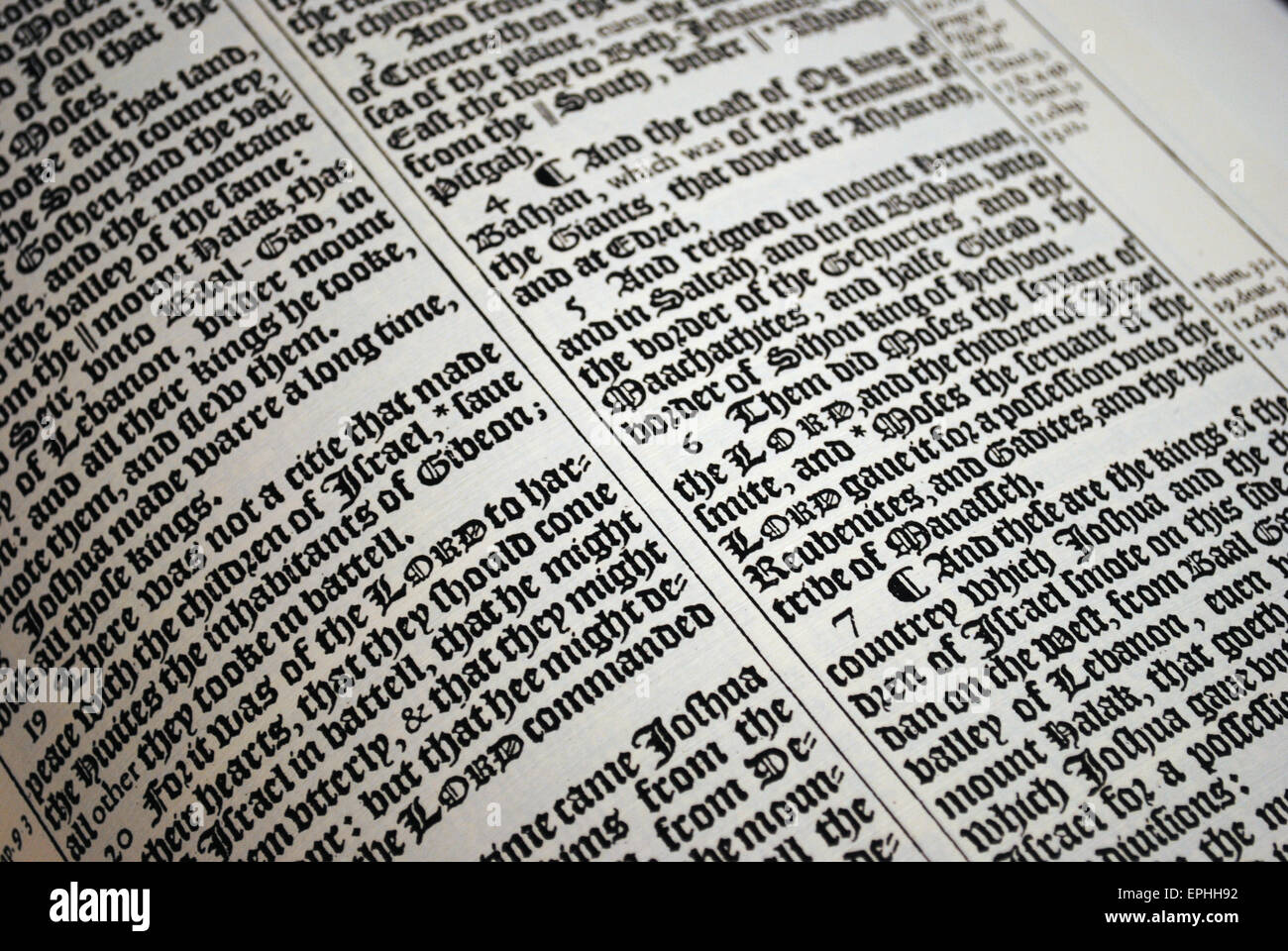 Bible in Old English Typeset Stock Photo - Alamy