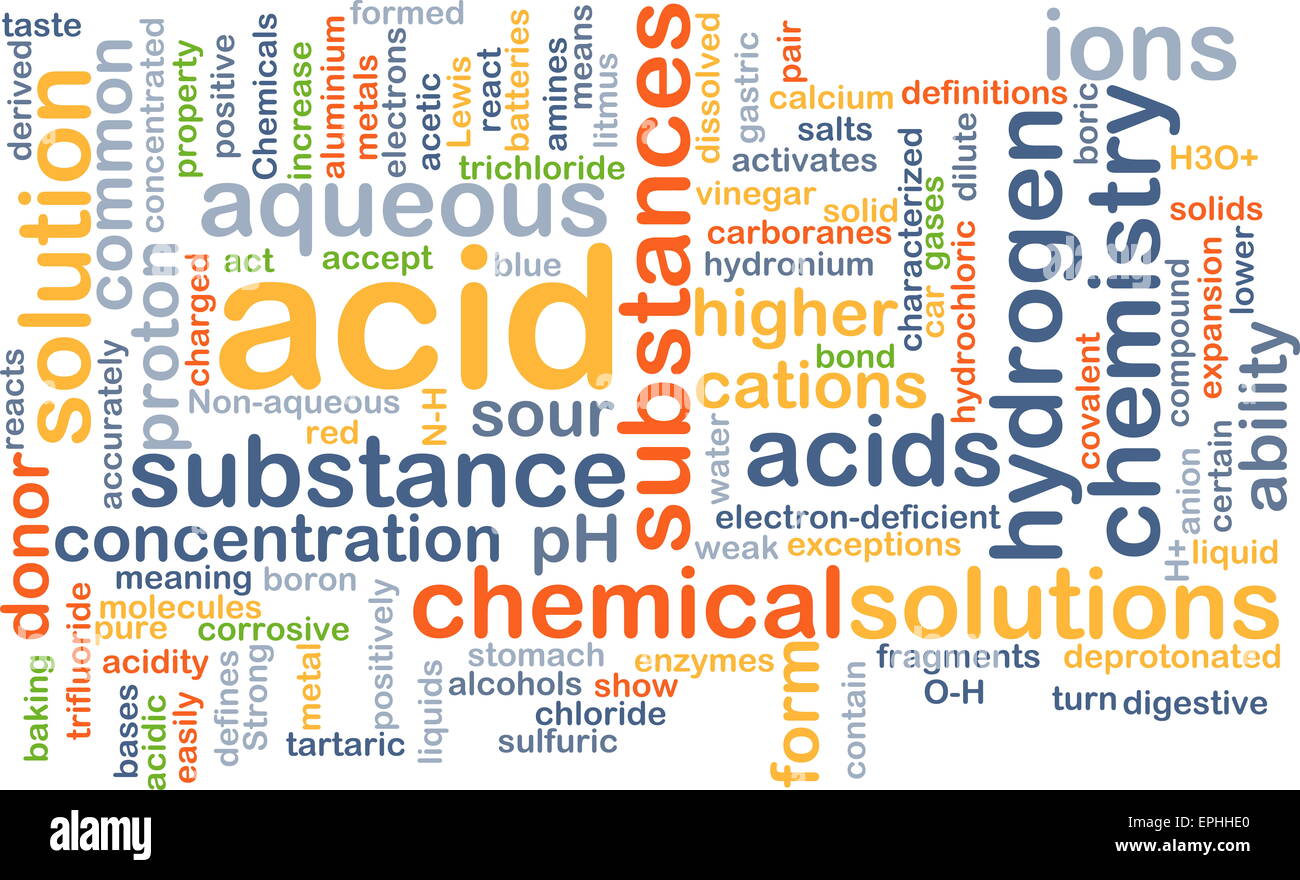 Background concept wordcloud illustration of acid Stock Photo - Alamy