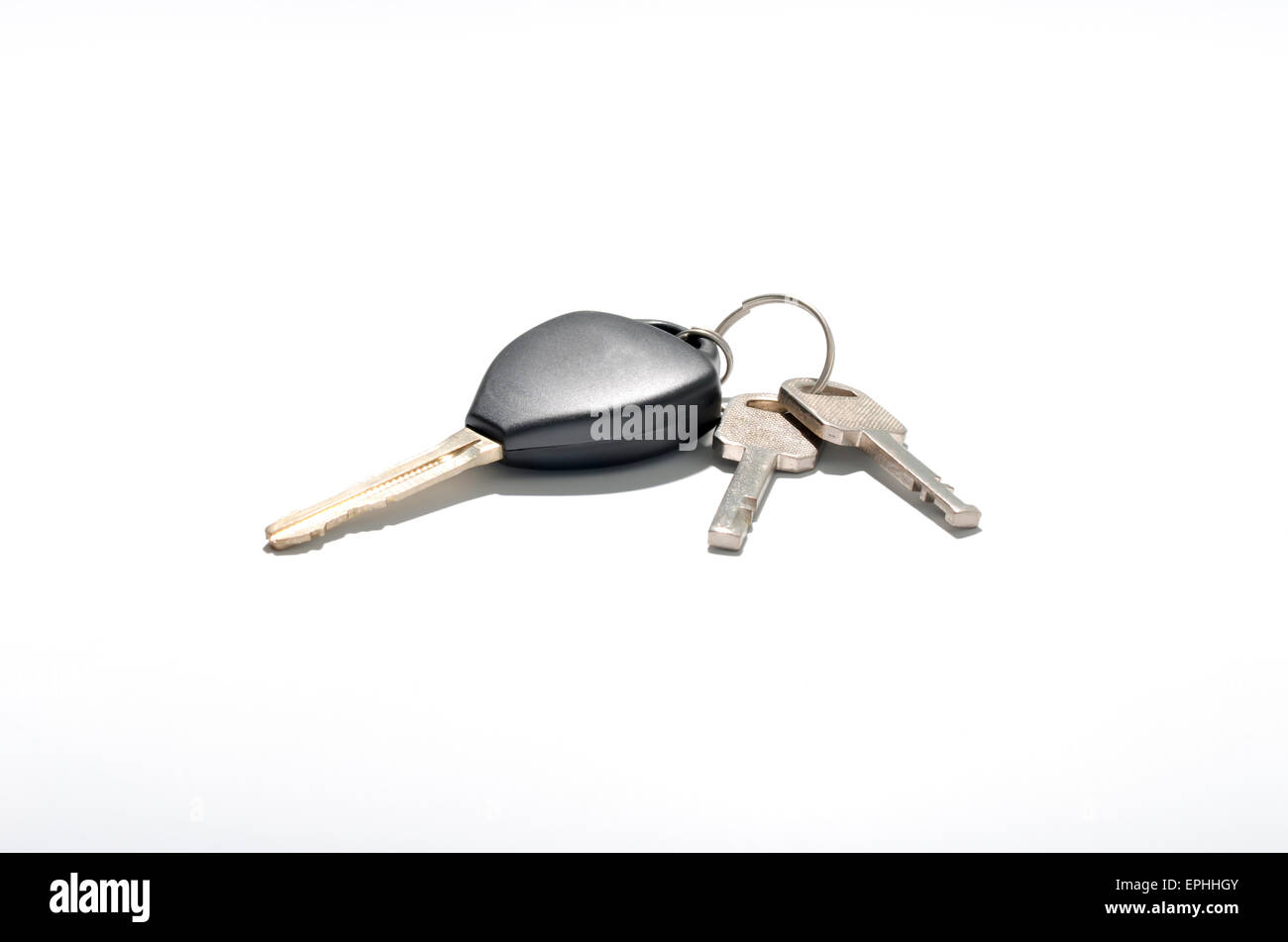 keys and car key isolated on white background Stock Photo - Alamy