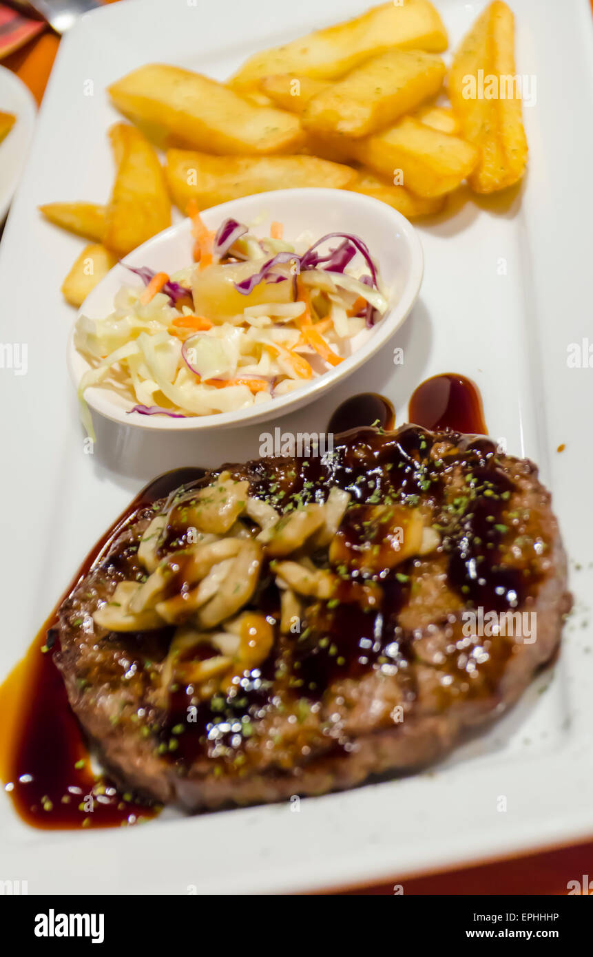 steak with mini salad Stock Photo - Alamy