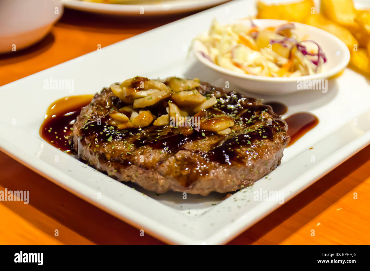 steak with mini salad Stock Photo - Alamy