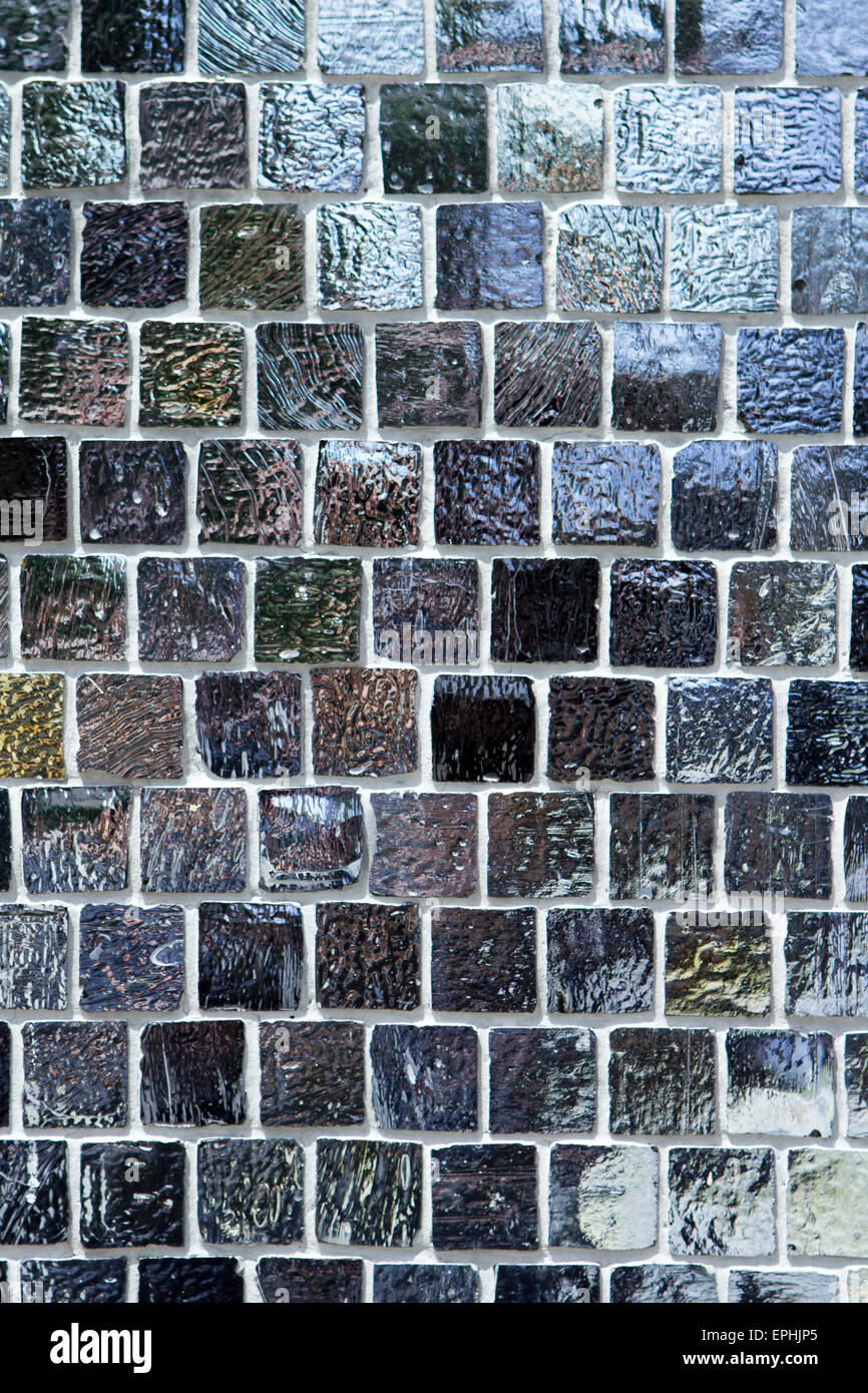 Colorful shiny metallic square tile pattern Stock Photo - Alamy