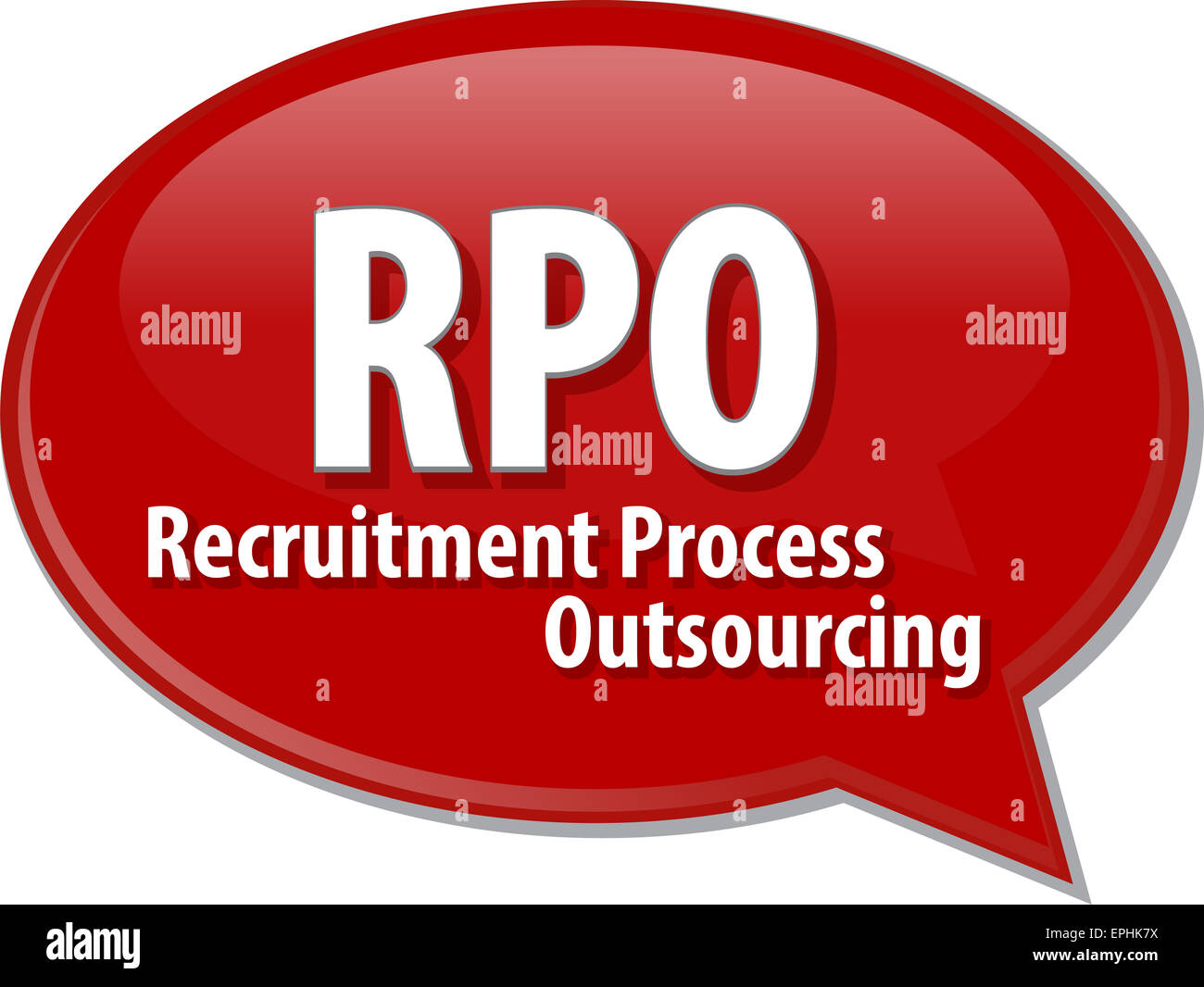 word speech bubble illustration of business acronym term RPO ...