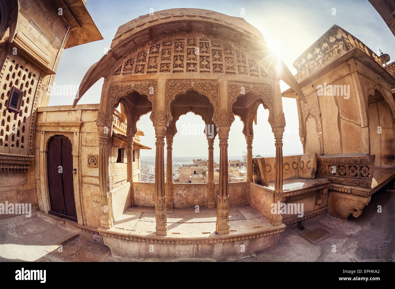 Zenana mahal in City Palace museum of Jaisalmer fort, Rajasthan, India ...