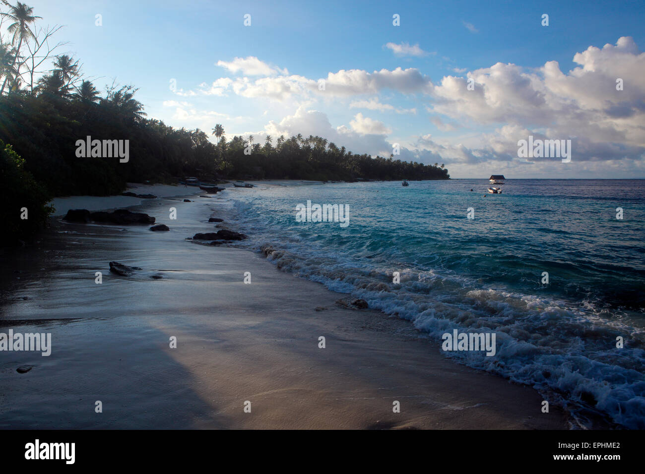 Scenic tropical beach on Asu Island, Sumatra Stock Photo - Alamy