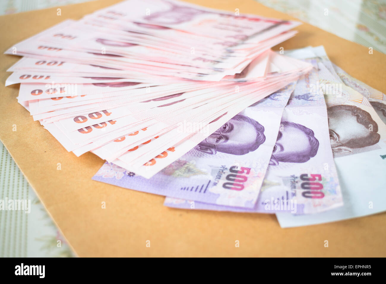 Thai baht banknotes money, stock photo Stock Photo - Alamy