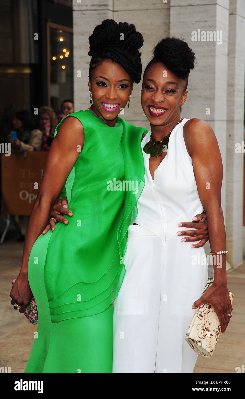 New York, NY, USA. 18th May, 2015. Yaya DaCosta, sister Djassi DaCosta ...