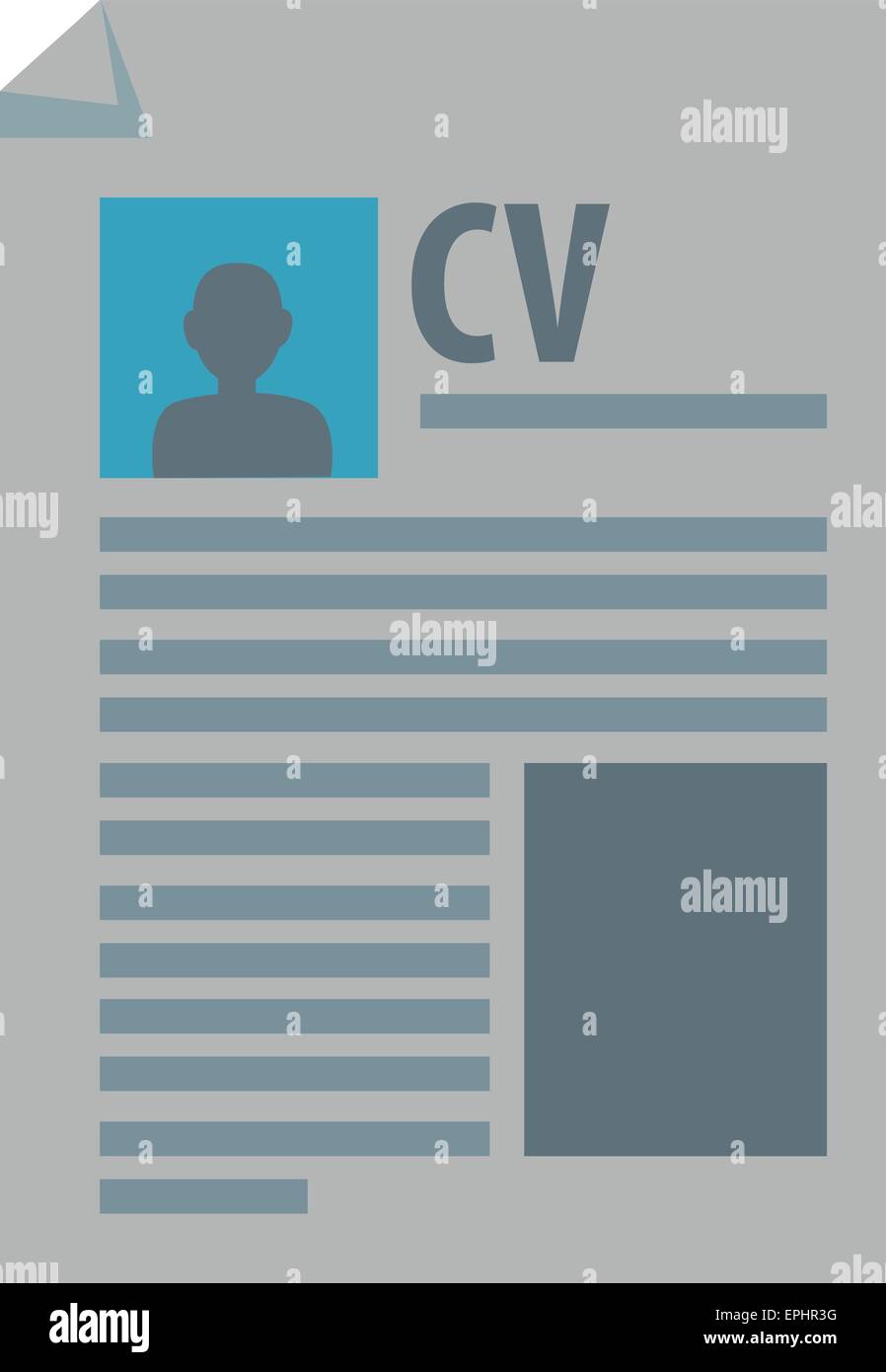 Vector illustration. Curriculum page design. Business concept Stock ...