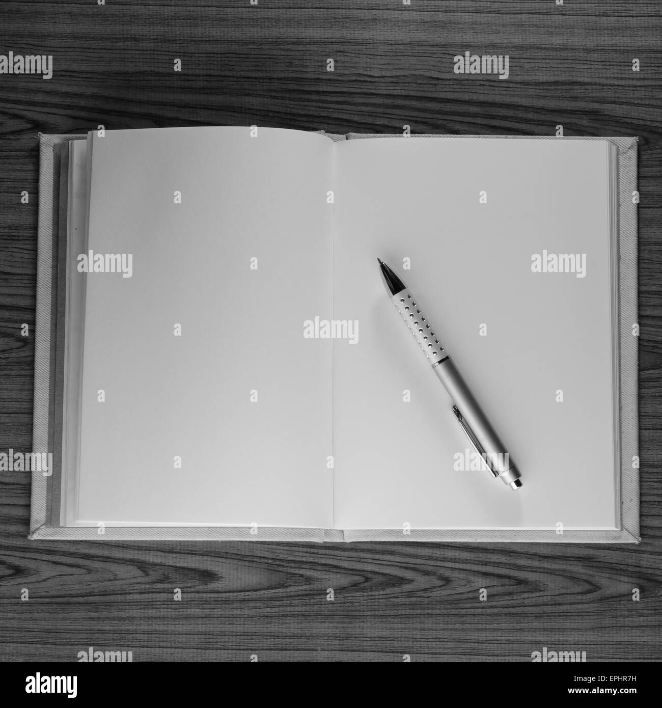 Top view open note Black and White Stock Photos & Images - Alamy
