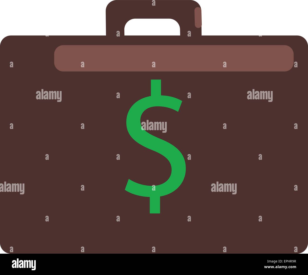 Vector illustration. Money concept. Suitcase with money symbol Stock ...