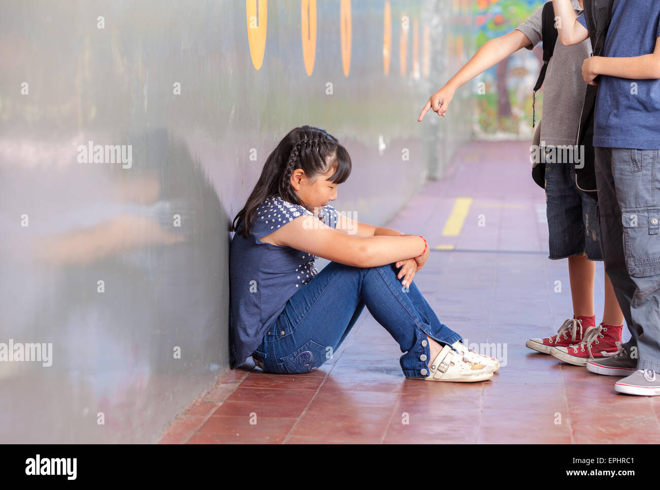 School bullying. Multiracial class Stock Photo - Alamy
