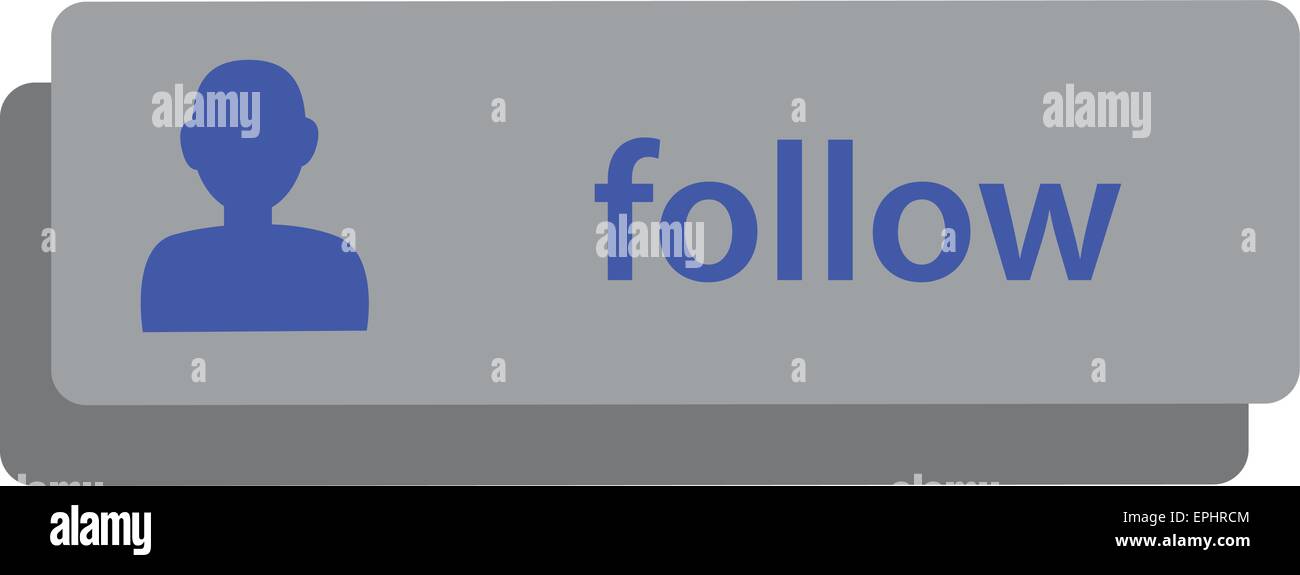 Vector illustration of social media and network concept. Follow button ...