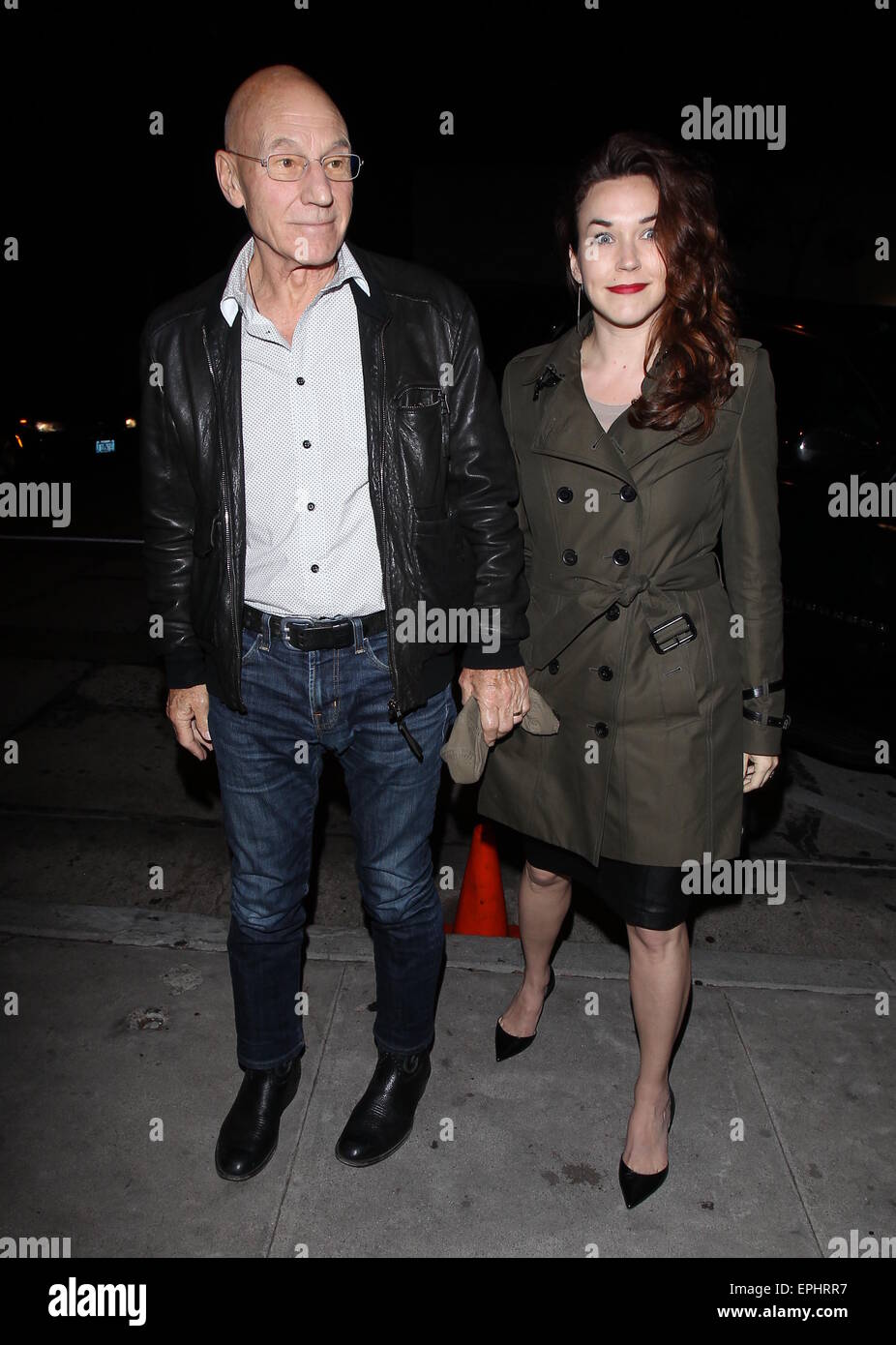 Patrick Stewart and wife, Sunny Ozell dine at Craig's in West Hollywood ...
