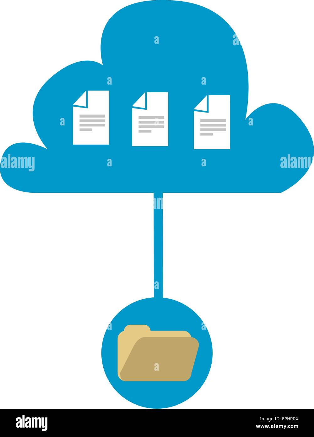 Vector illustration of computer files in a cloud. Network concept Stock ...
