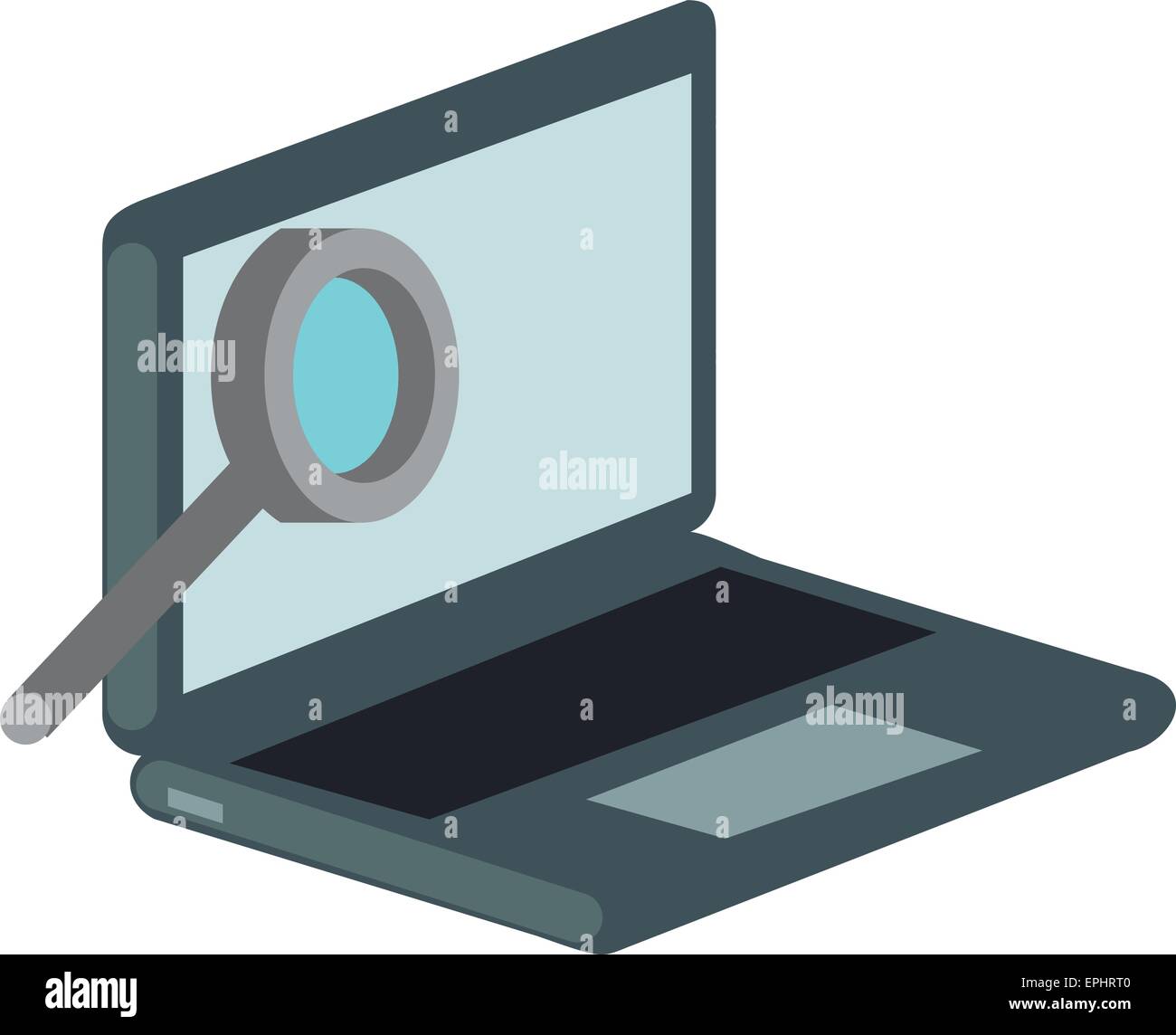 Vector illustration of computer magnifying glass Stock Vector Image ...