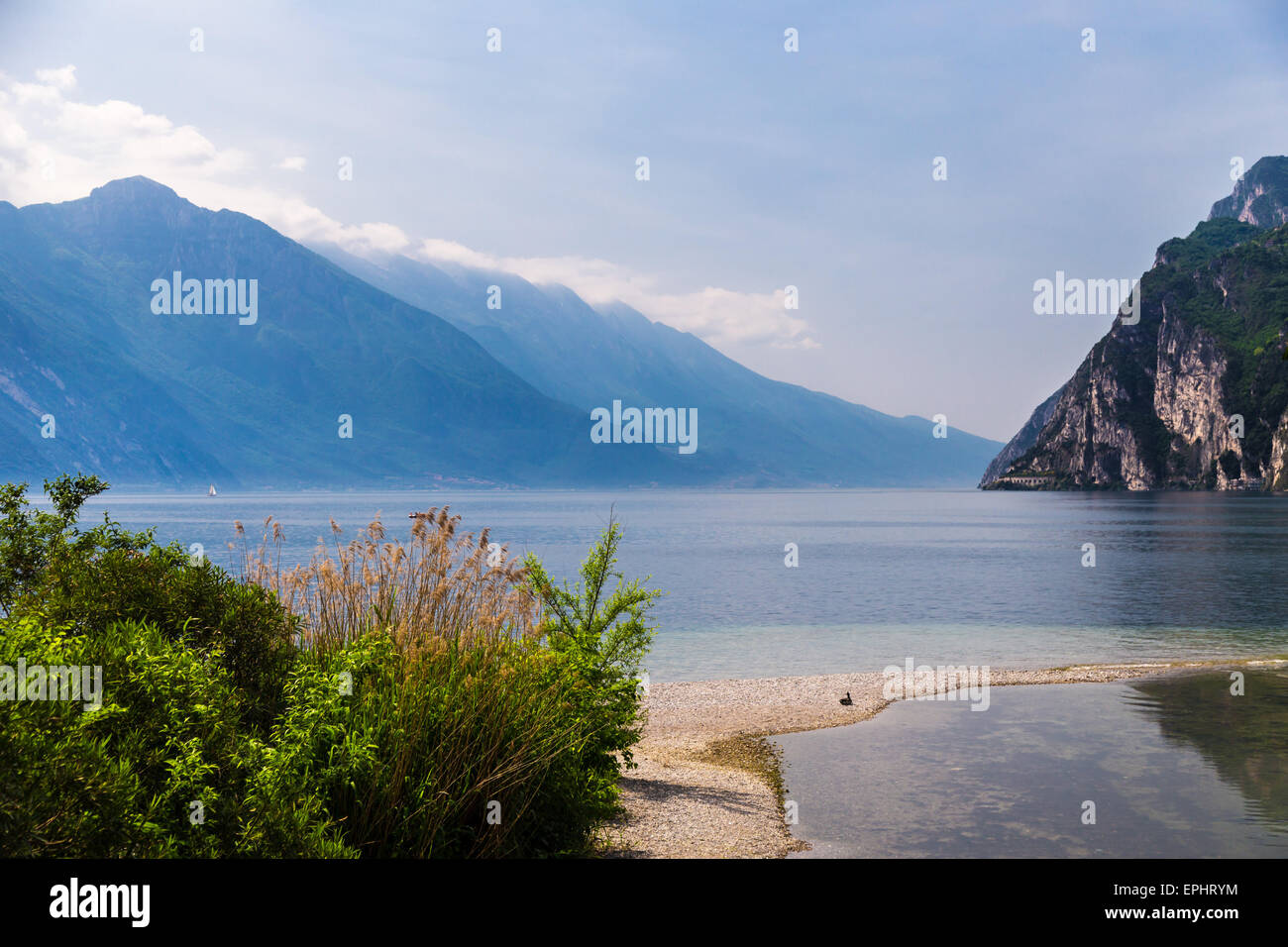 a spring morning at the Lake of Garda, Italy Stock Photo - Alamy