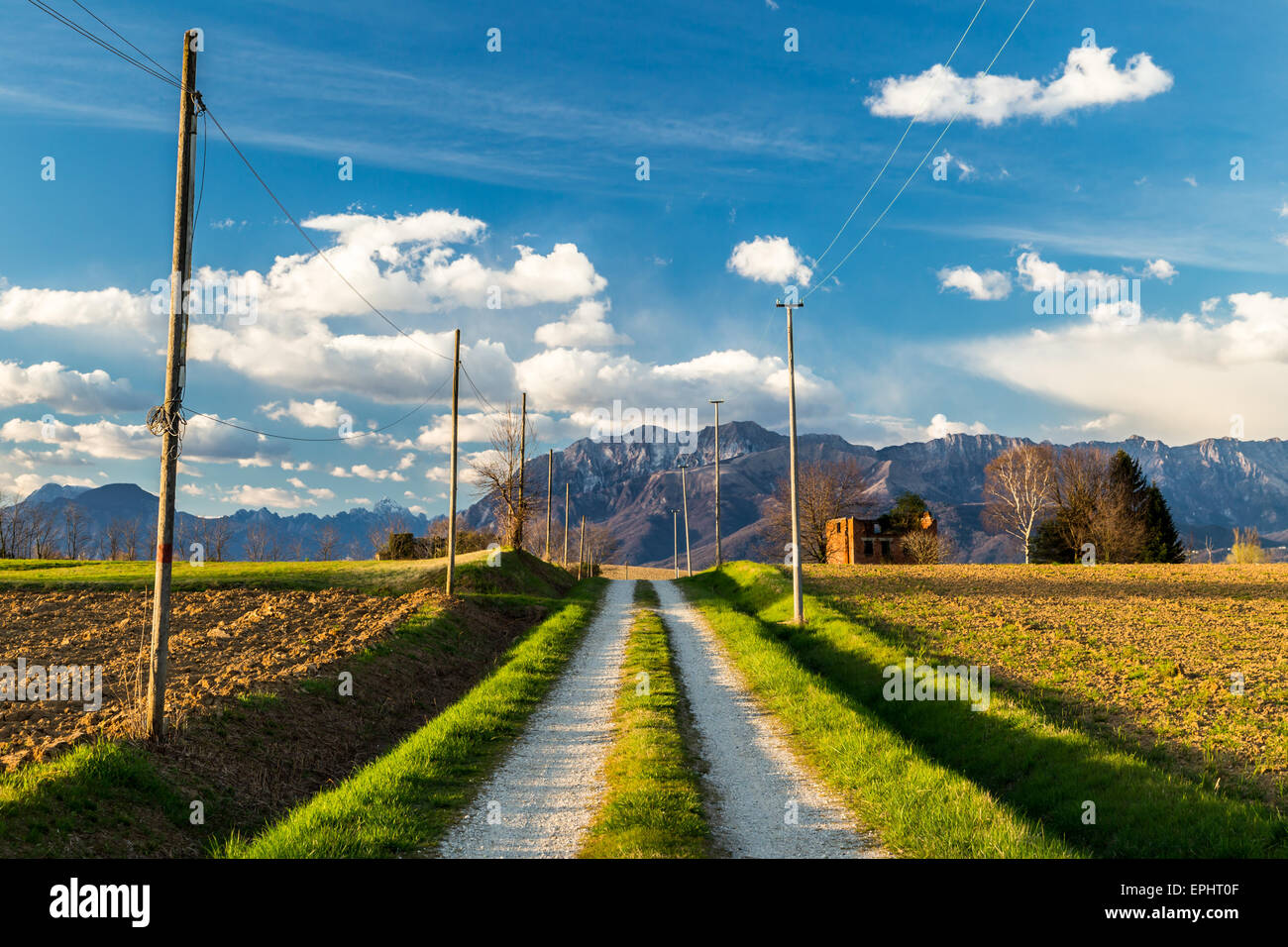an abandoned and ruined farm in the fields of Italy Stock Photo - Alamy