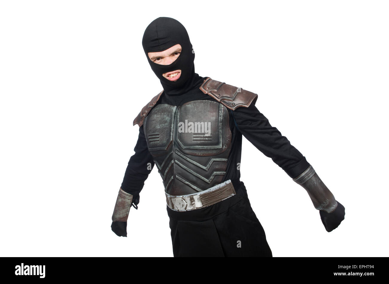 Funny ninja isolated on the white background Stock Photo - Alamy