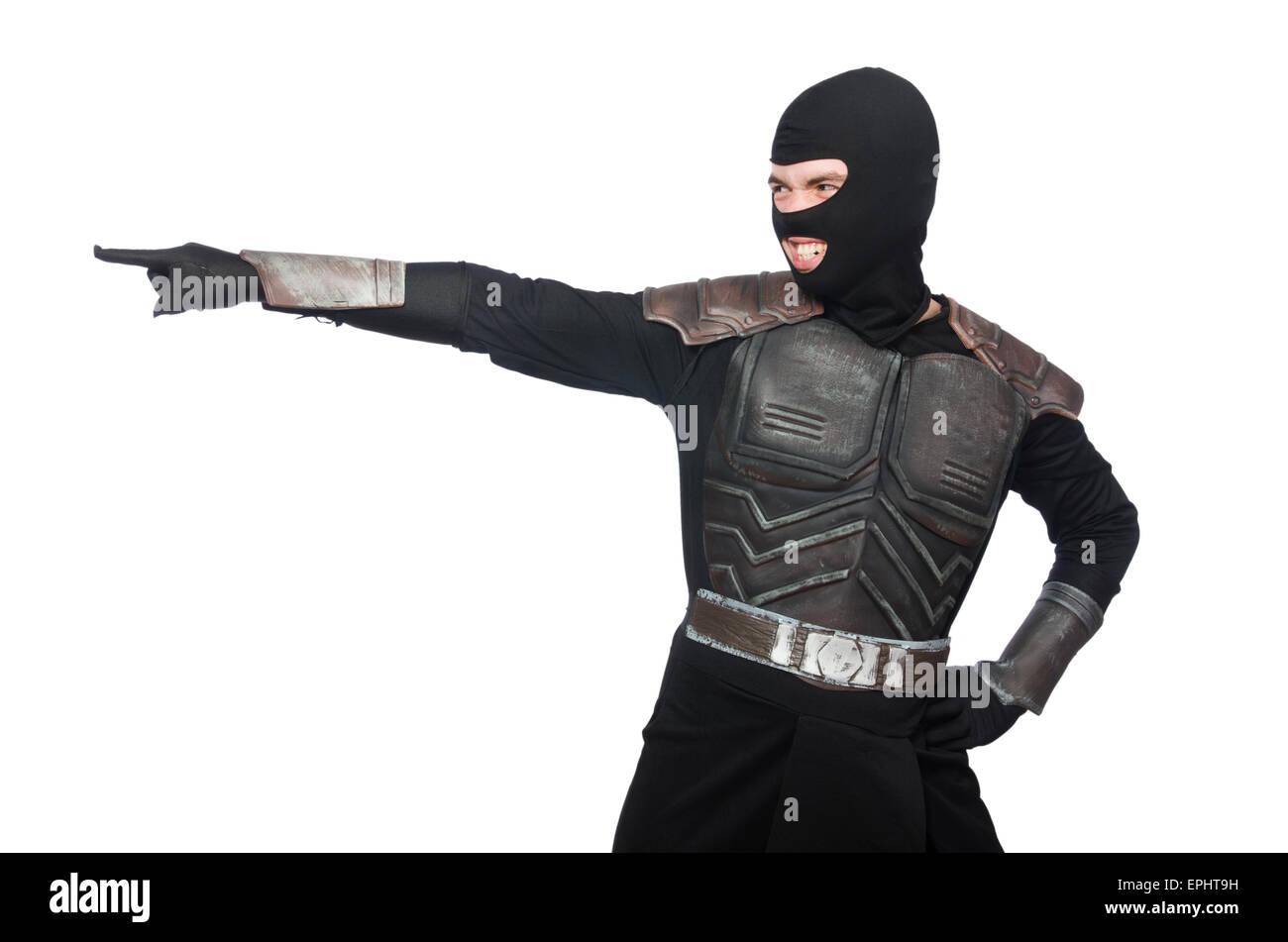 Funny ninja isolated on the white background Stock Photo - Alamy