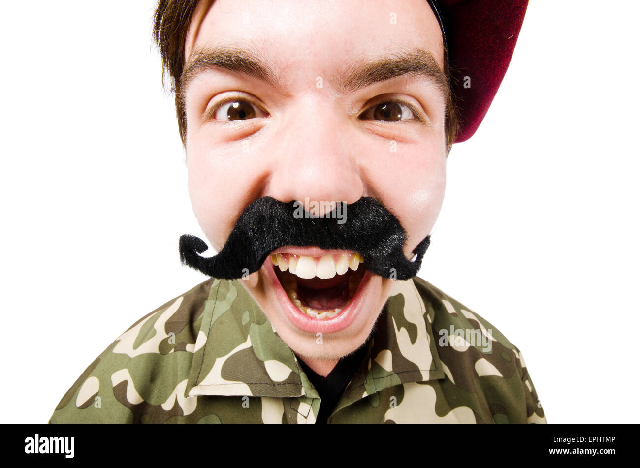 Funny soldier in military concept Stock Photo - Alamy