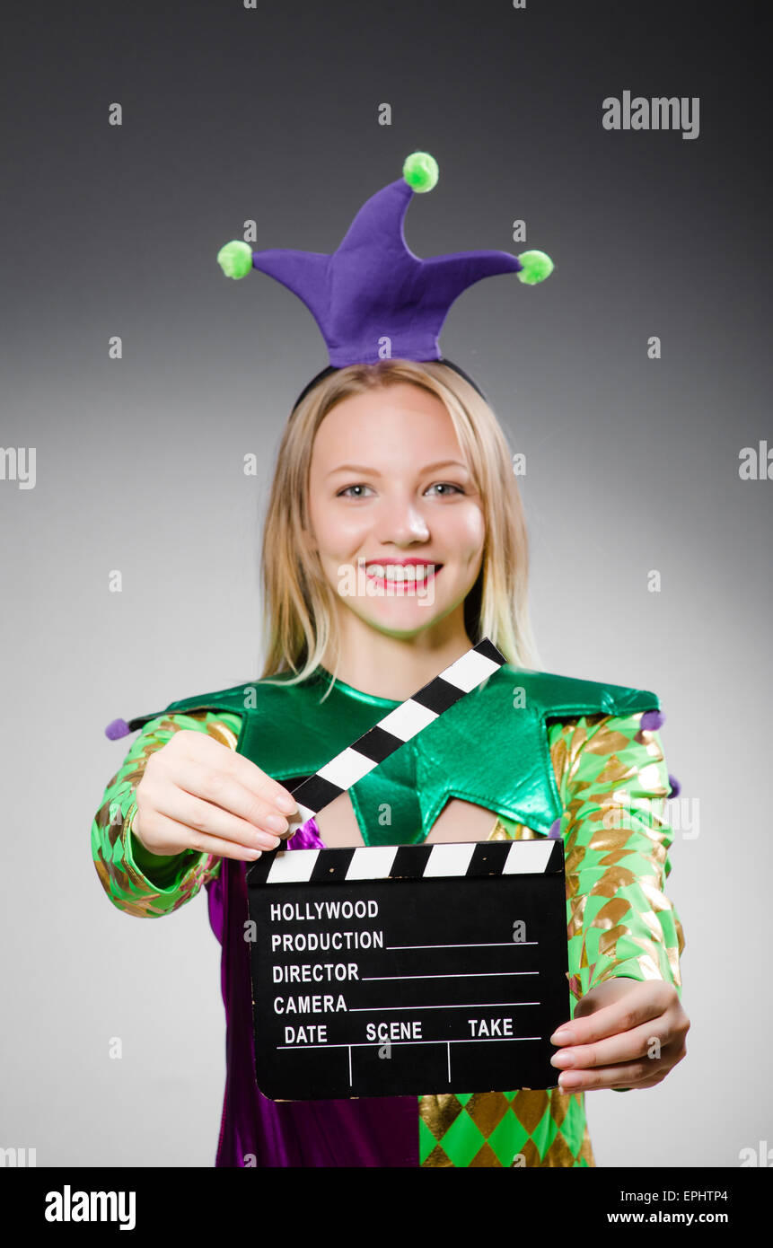Clown movie clapper board hi-res stock photography and images - Alamy