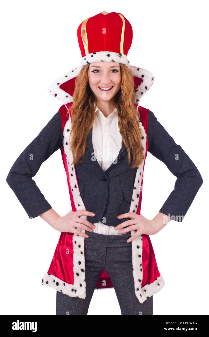 Posing as queen crown Cut Out Stock Images & Pictures - Alamy