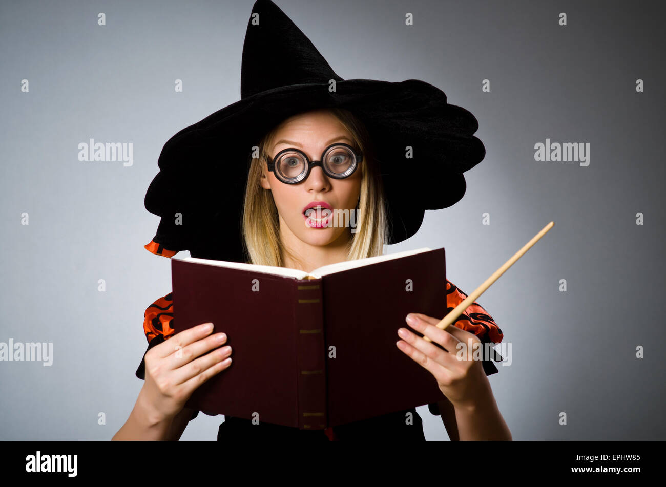 Witch doing her dirty tricks Stock Photo - Alamy