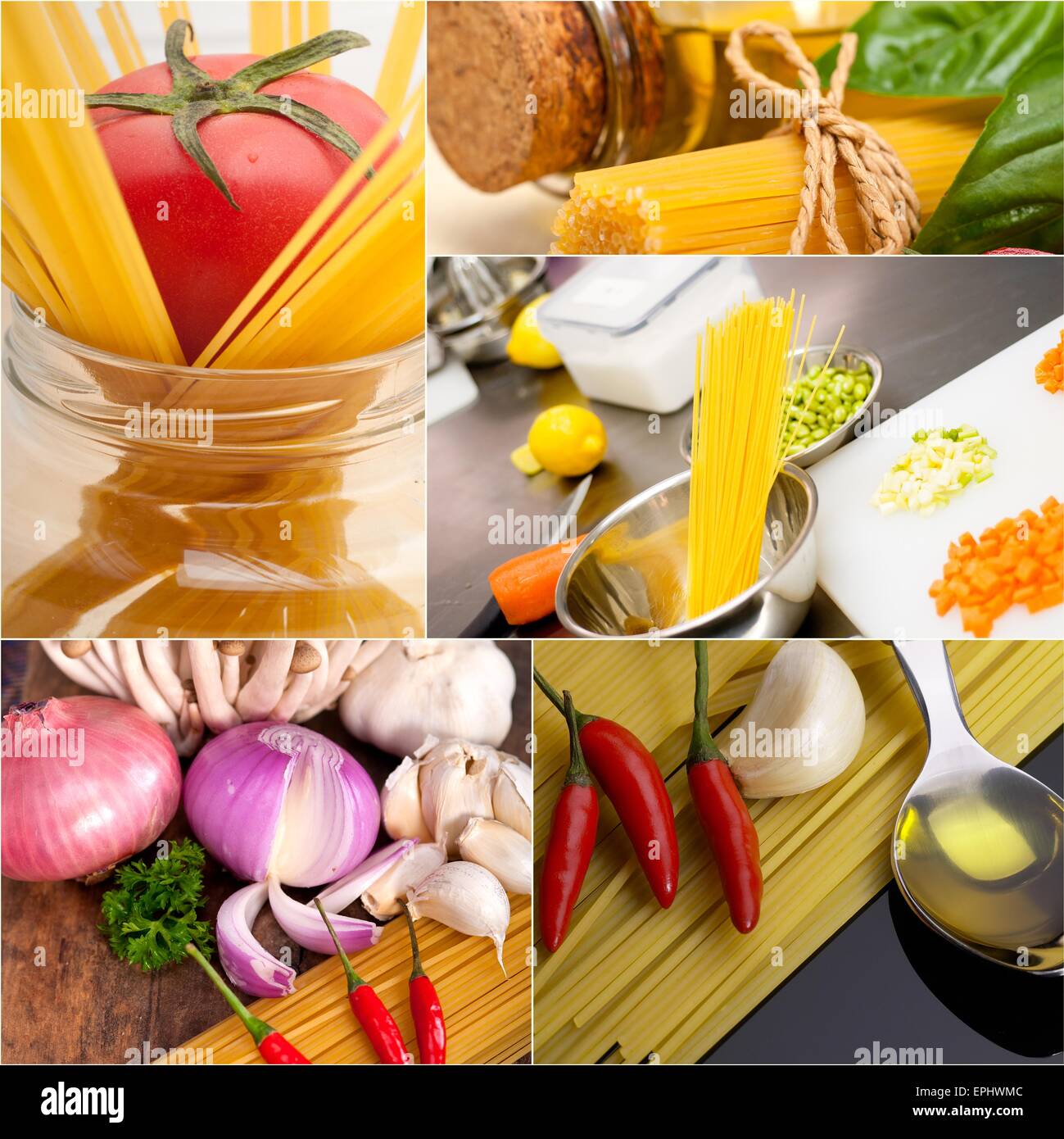 healthy Vegetarian vegan food collage Stock Photo - Alamy