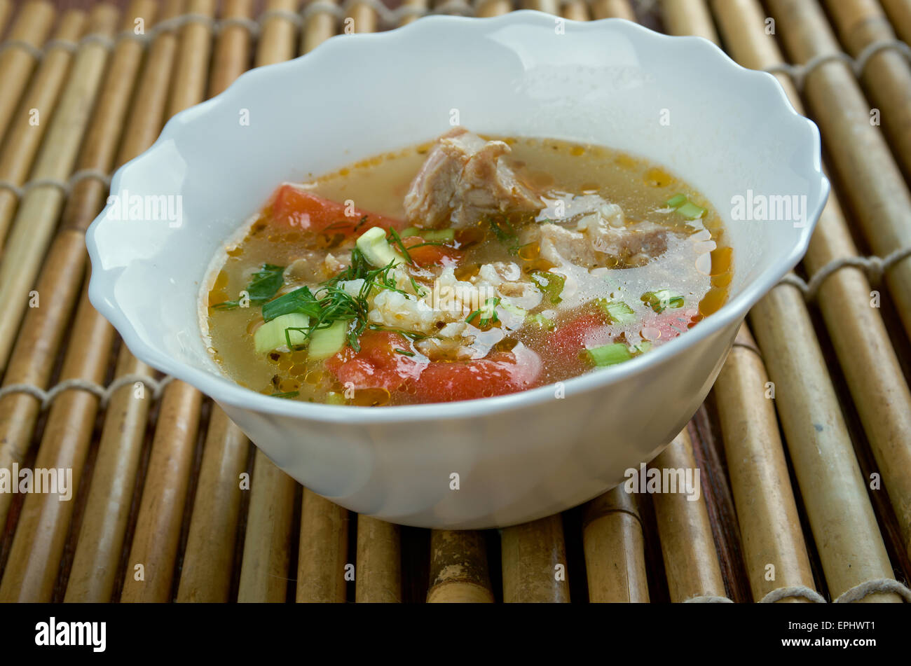 Boiled rice pork or mush Stock Photo - Alamy