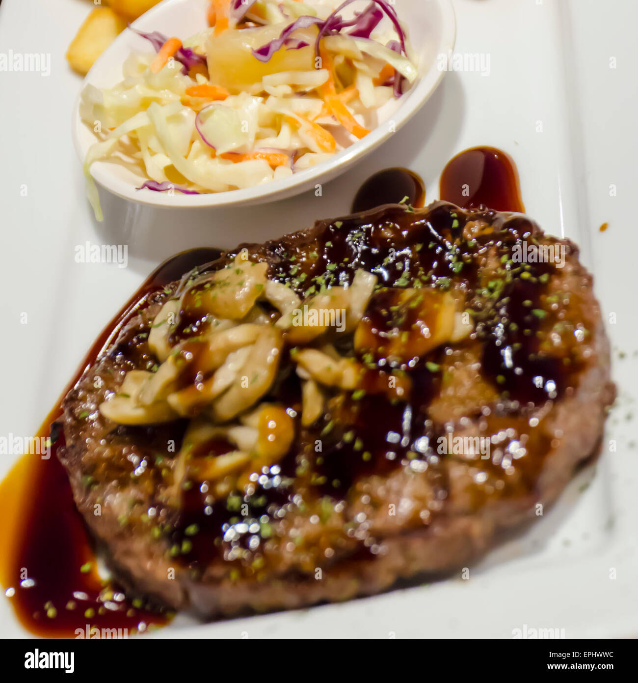steak with mini salad Stock Photo - Alamy