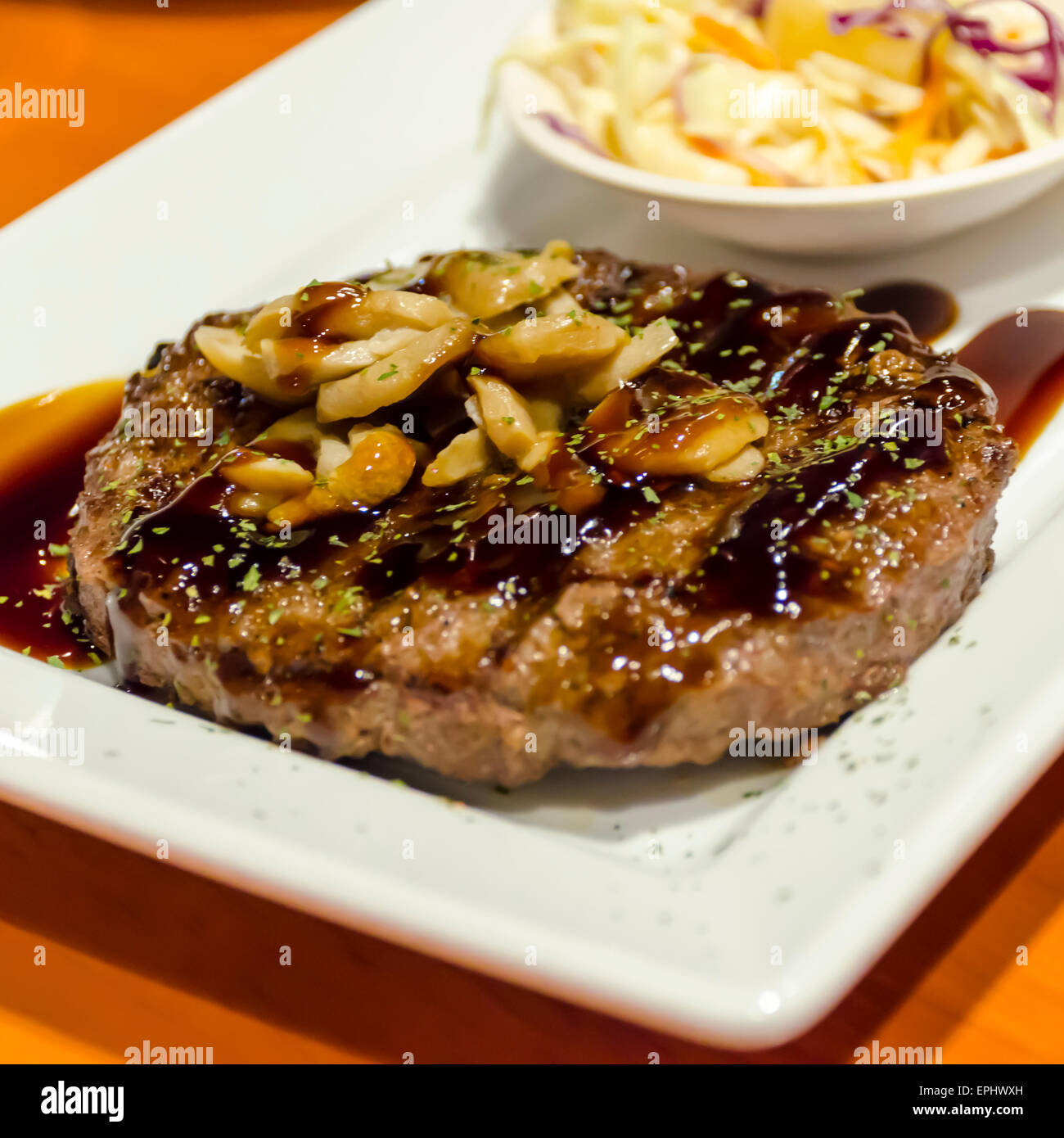 steak with mini salad Stock Photo - Alamy