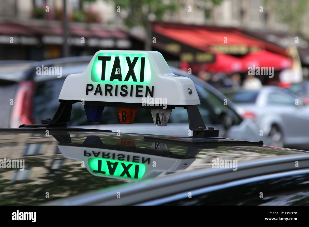Taxi Paris Taxi sign Taxi Parisien Paris France Stock Photo - Alamy