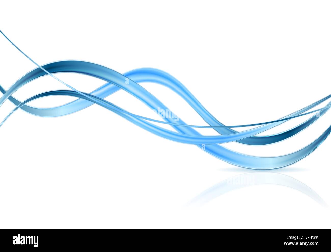 Bright blue waves on white Stock Photo - Alamy