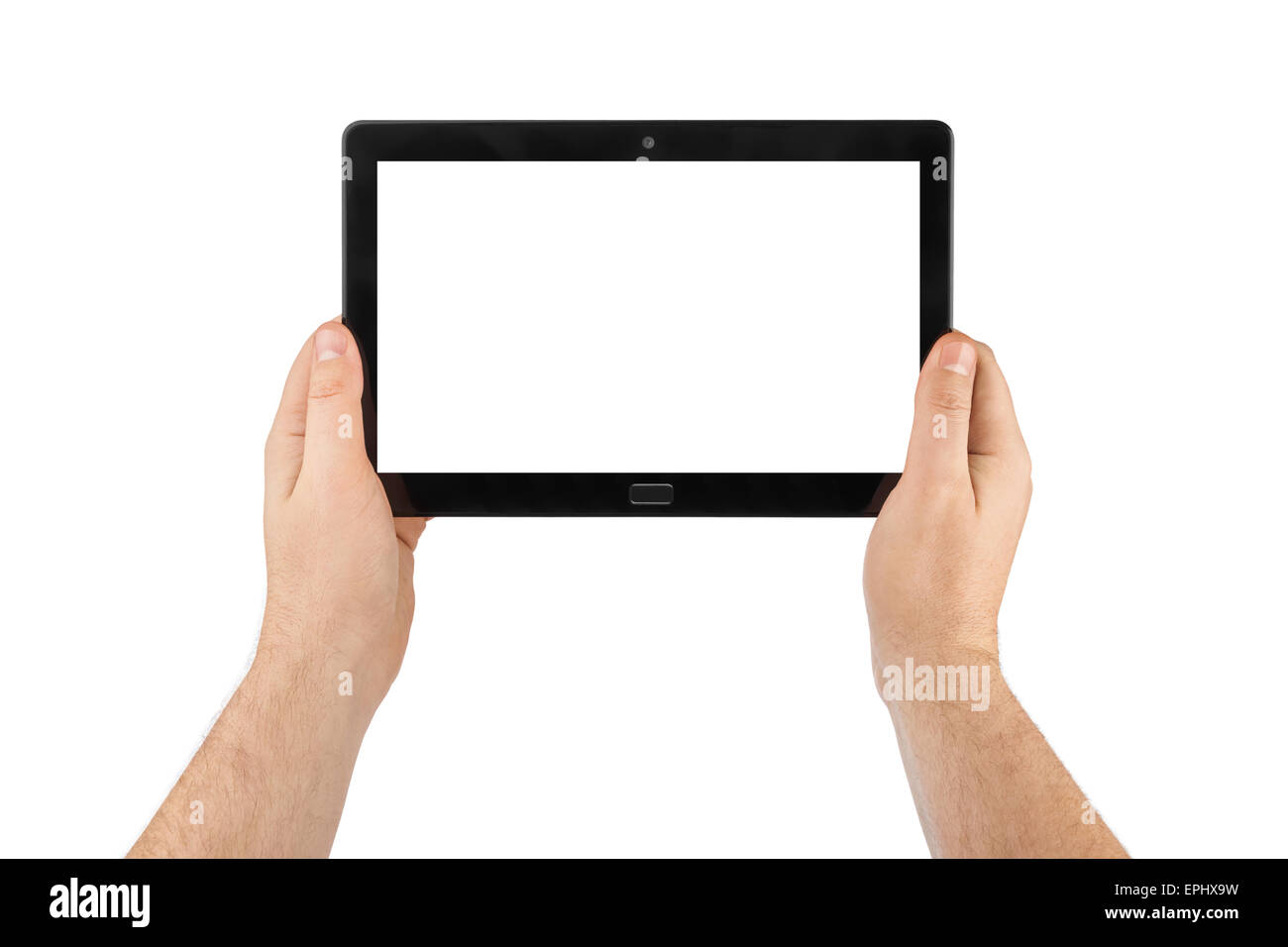 Hands with touchpad pc Stock Photo - Alamy