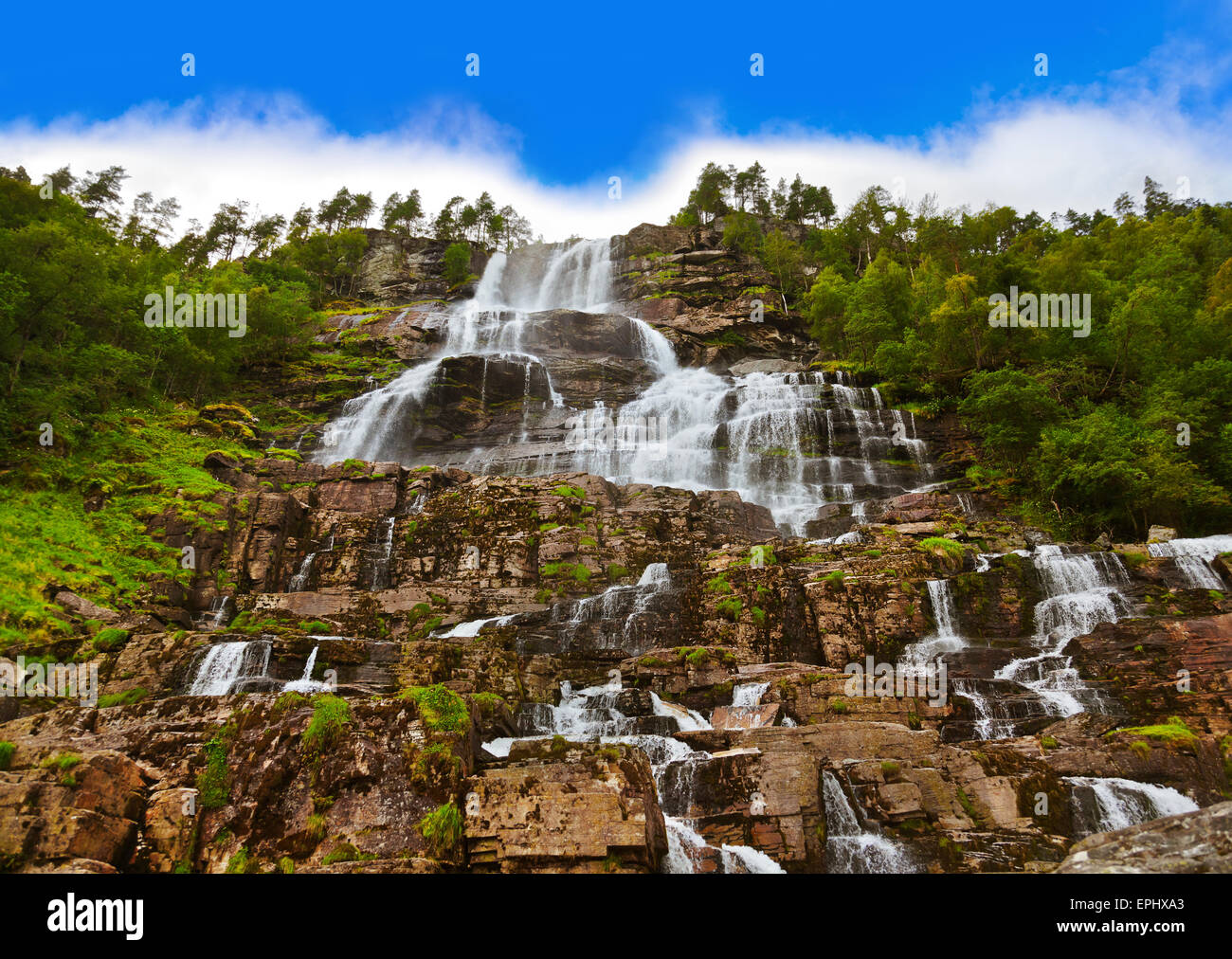Tvinde Waterfall - Norway Stock Photo - Alamy