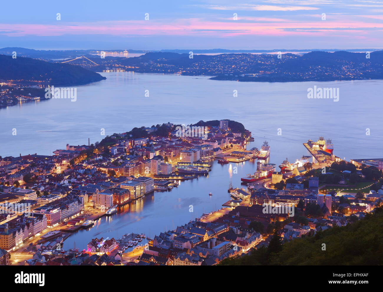 Norway bergen skyline panorama hi-res stock photography and images - Alamy