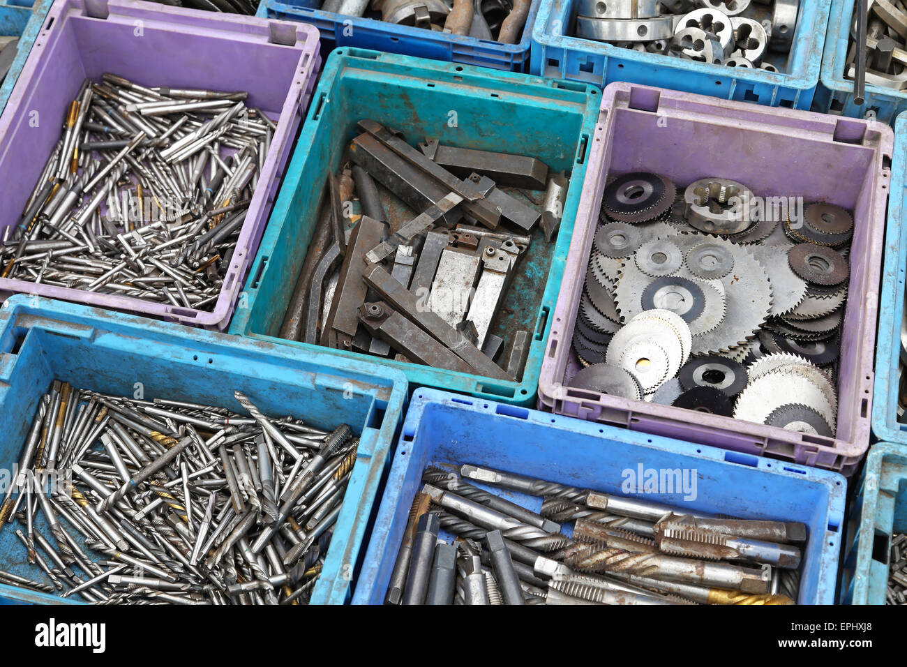 Boxes of tools Stock Photo - Alamy