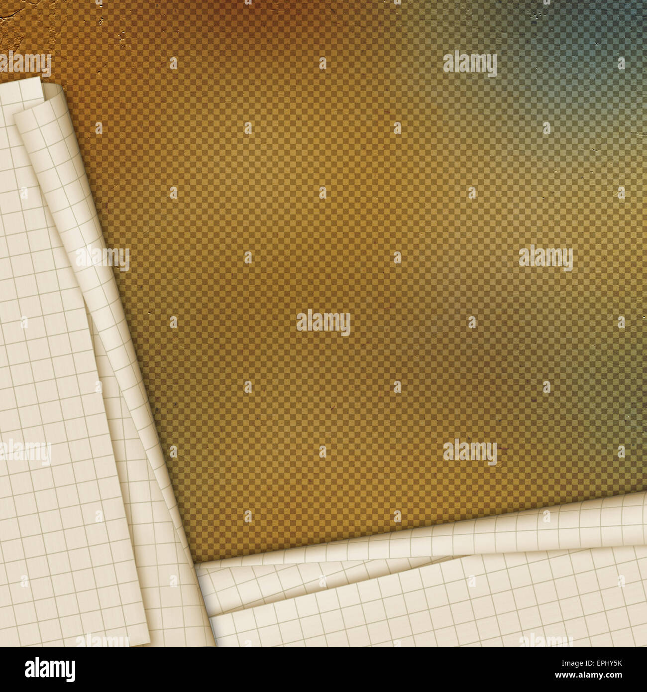 Sheets school notebook paper on the abstract background Stock Photo - Alamy