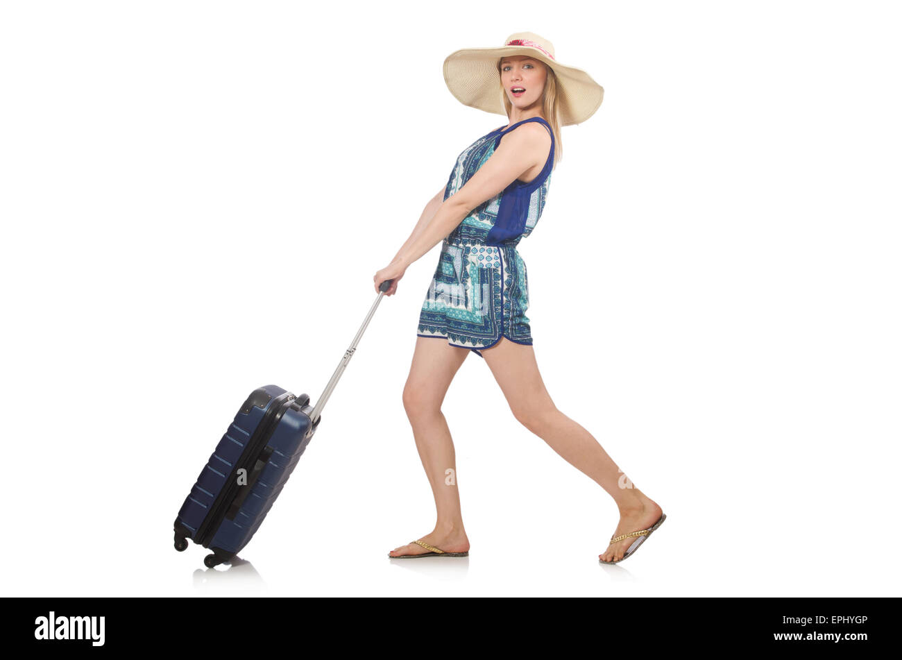 Woman travelling on summer vacation Stock Photo - Alamy