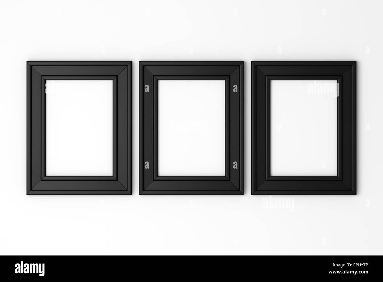Three picture frames Black and White Stock Photos & Images - Alamy
