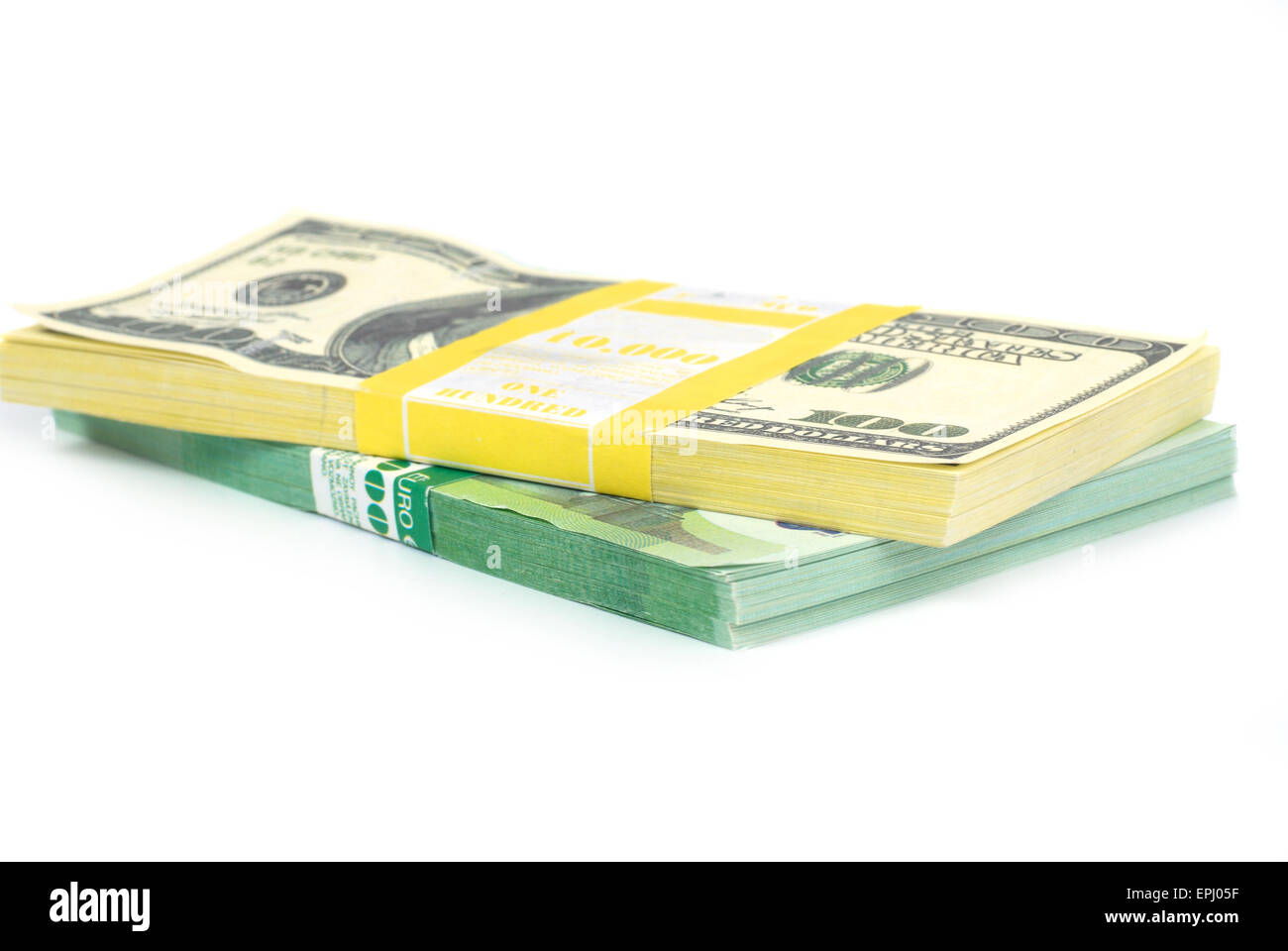 10 dollar bill stack hi-res stock photography and images - Alamy